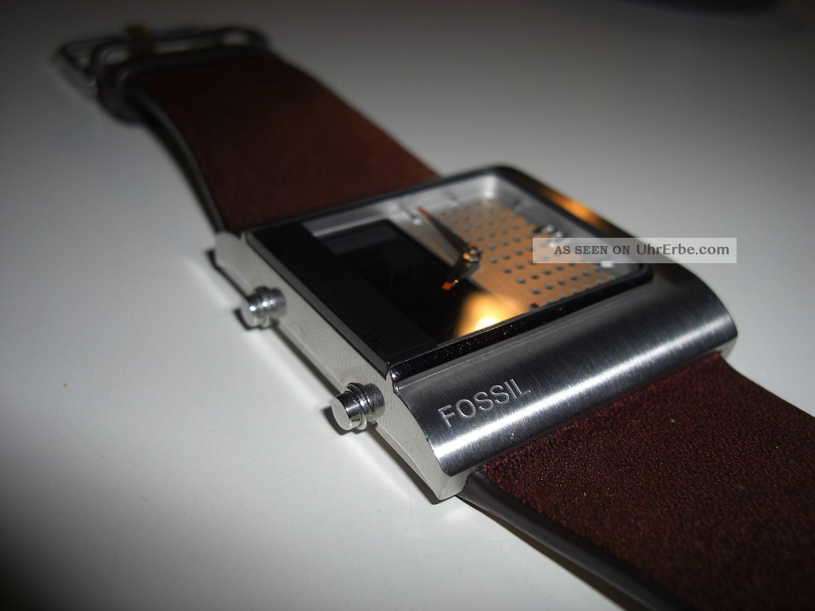 Fossil Herren - Armbanduhr Analog - Digital Leder Braun Fuel Trend ...