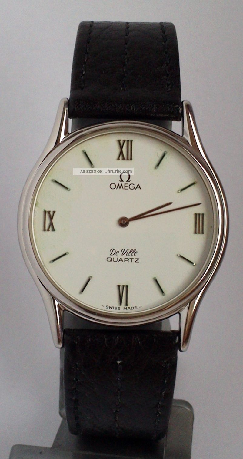 Omega Ultra Thin De Ville Quartz Cal. 1365 Herrenuhr Men´s Watch Steel