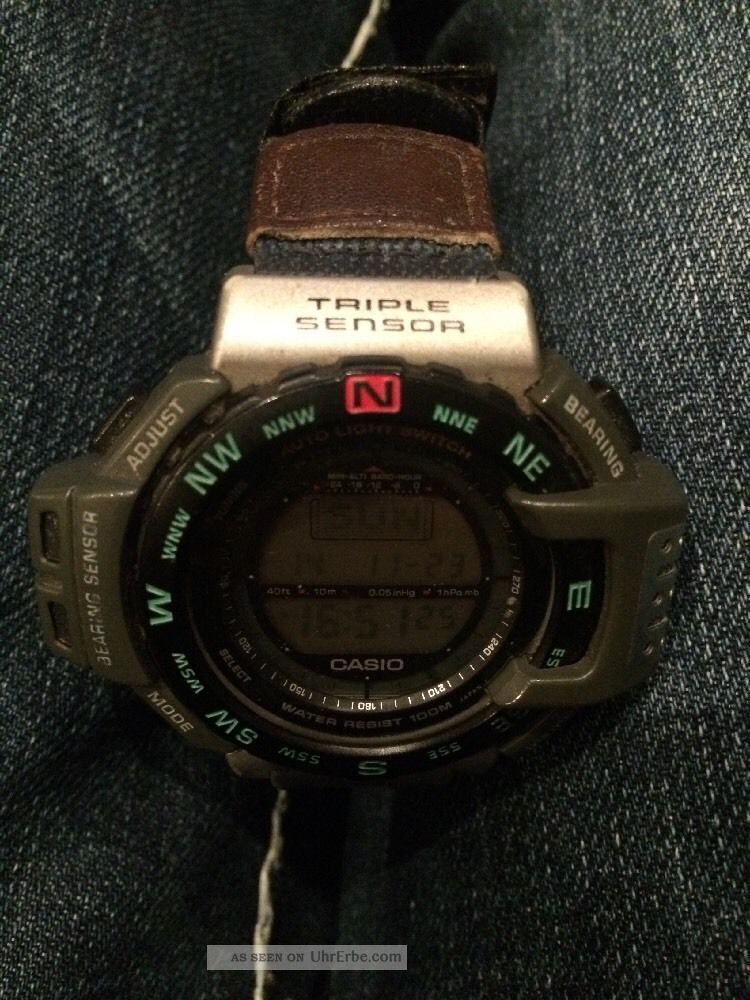 Casio Prt - 40 Triple Sensor Uhr Alti Tropy 70 - Er Sammler Anschauen