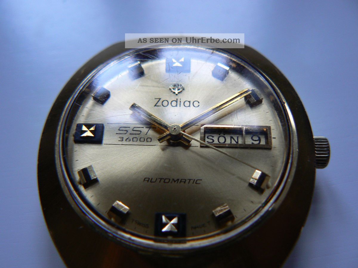 Vintage Zodiac Sst 36000 Automatic - Cal. Zodiac 86 - Day/date - Rare ...