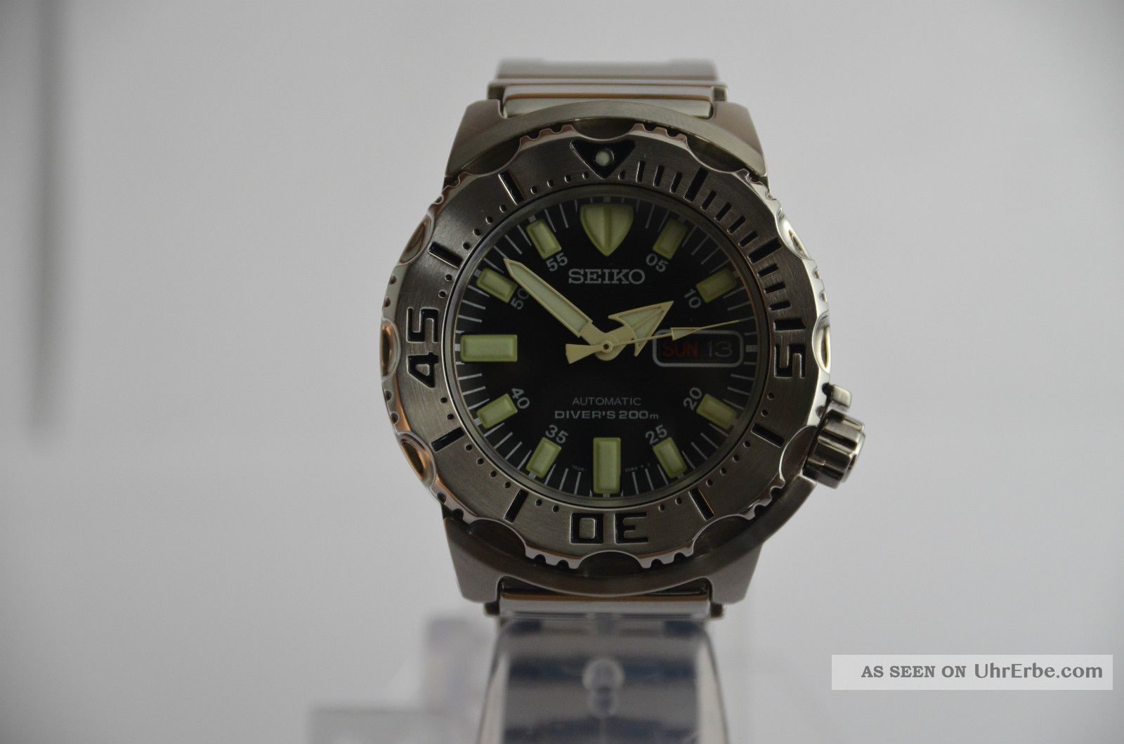 Seiko Automatik Diver Monster Watches Mit Blau Entspiegeltem ...