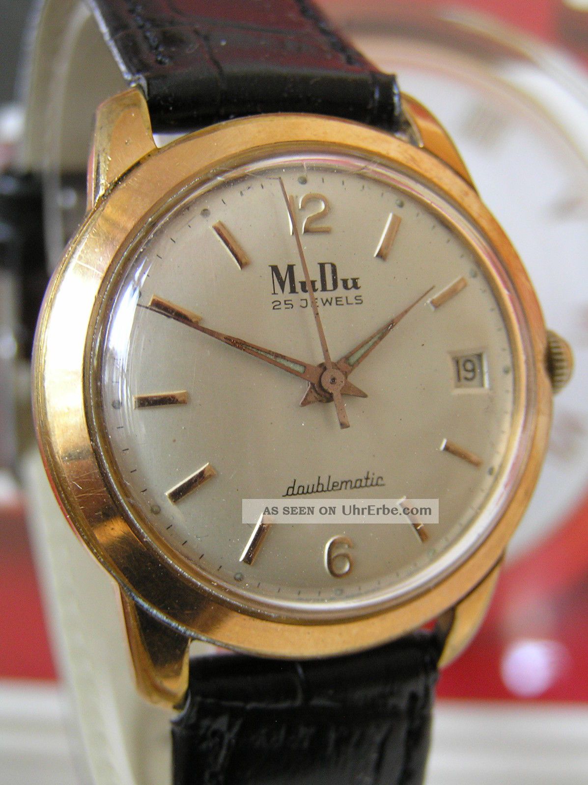 Klassische Mudu Doublematic Automatik Herrenuhr - Bidynator Felsa 692