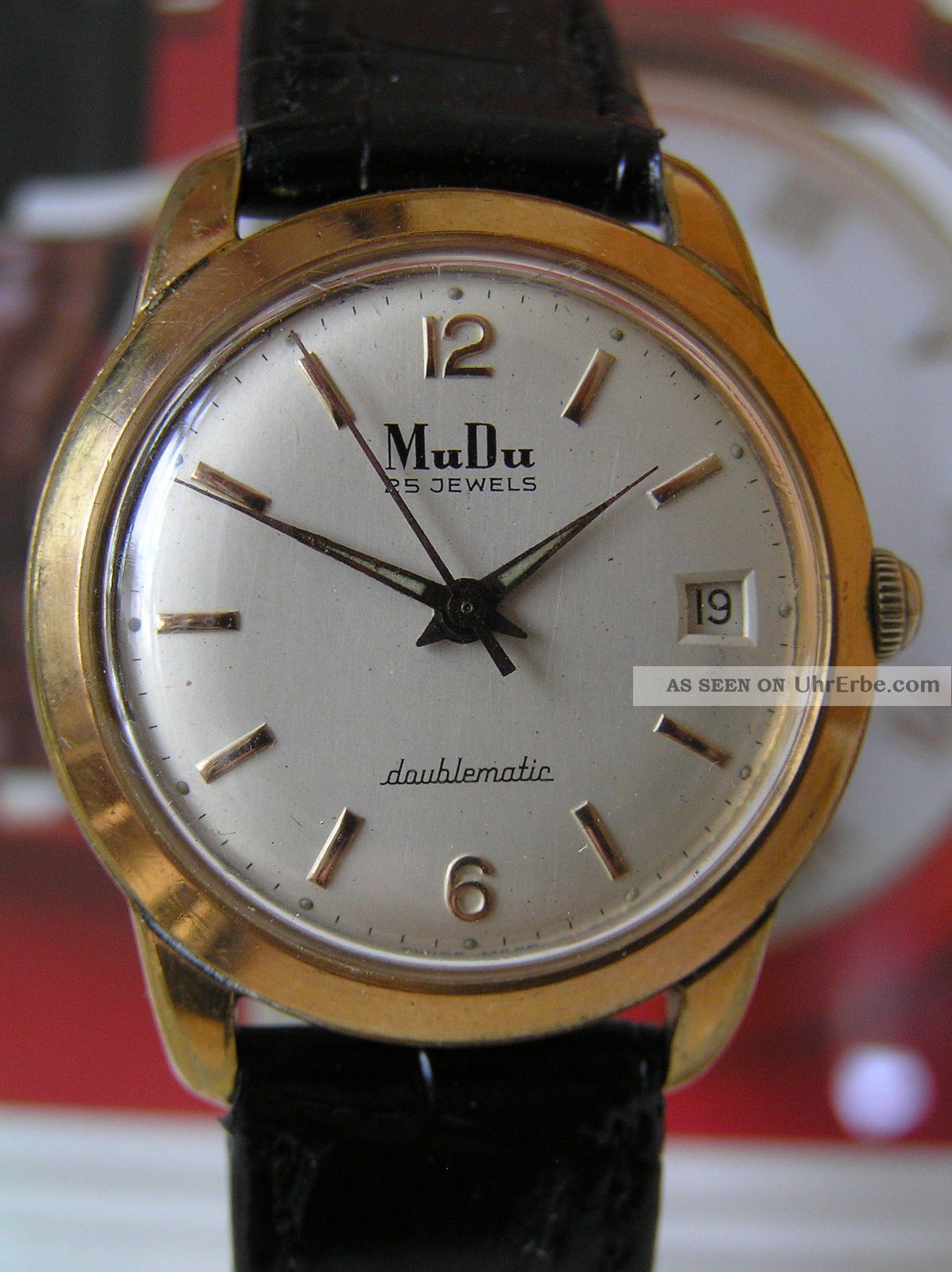Klassische Mudu Doublematic Automatik Herrenuhr - Bidynator Felsa 692