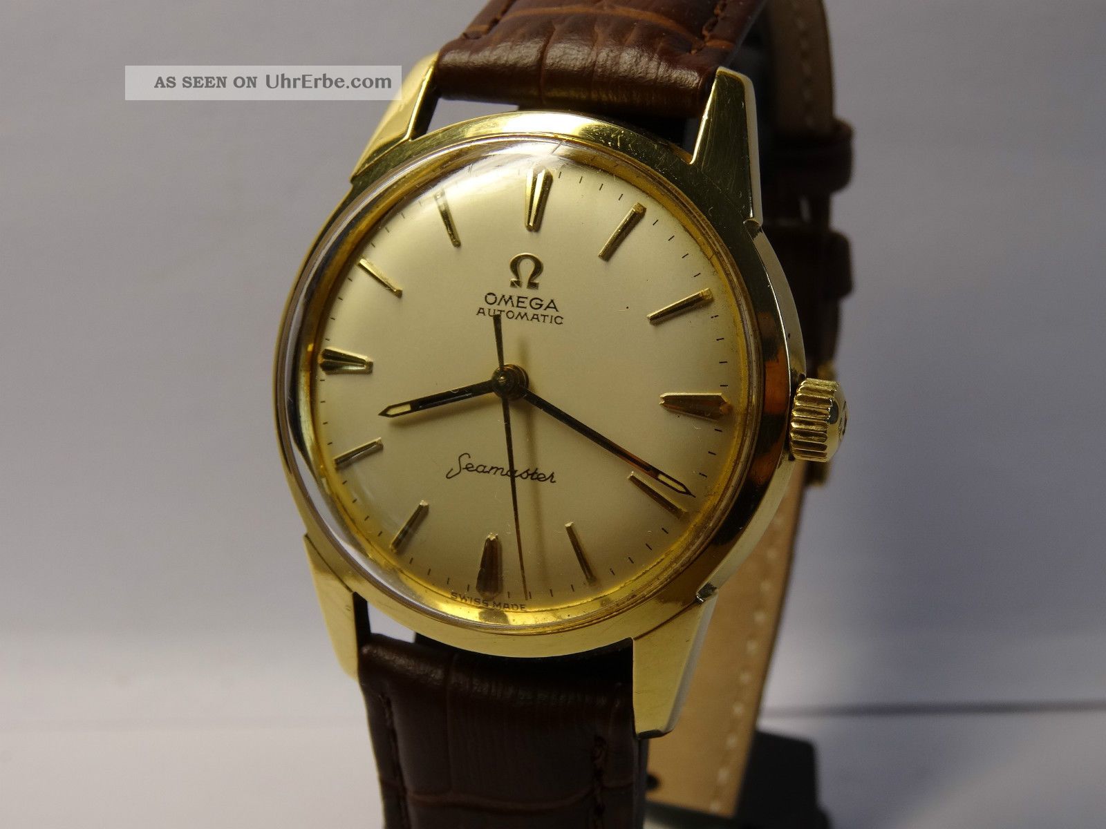 Omega Seamaster Automatik. 18 K Gold. Herrenuhr Kaliber 591top.
