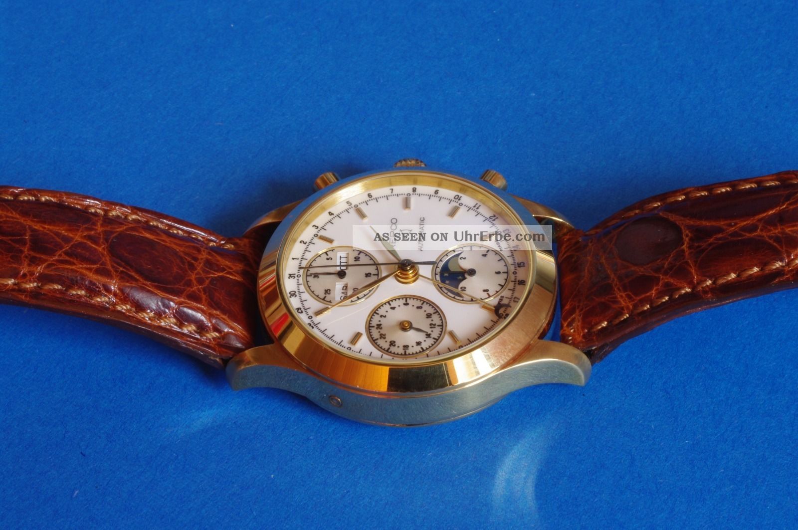 Repco Watch 18 Kt Goldchronograph Valjoux 7751. Nos