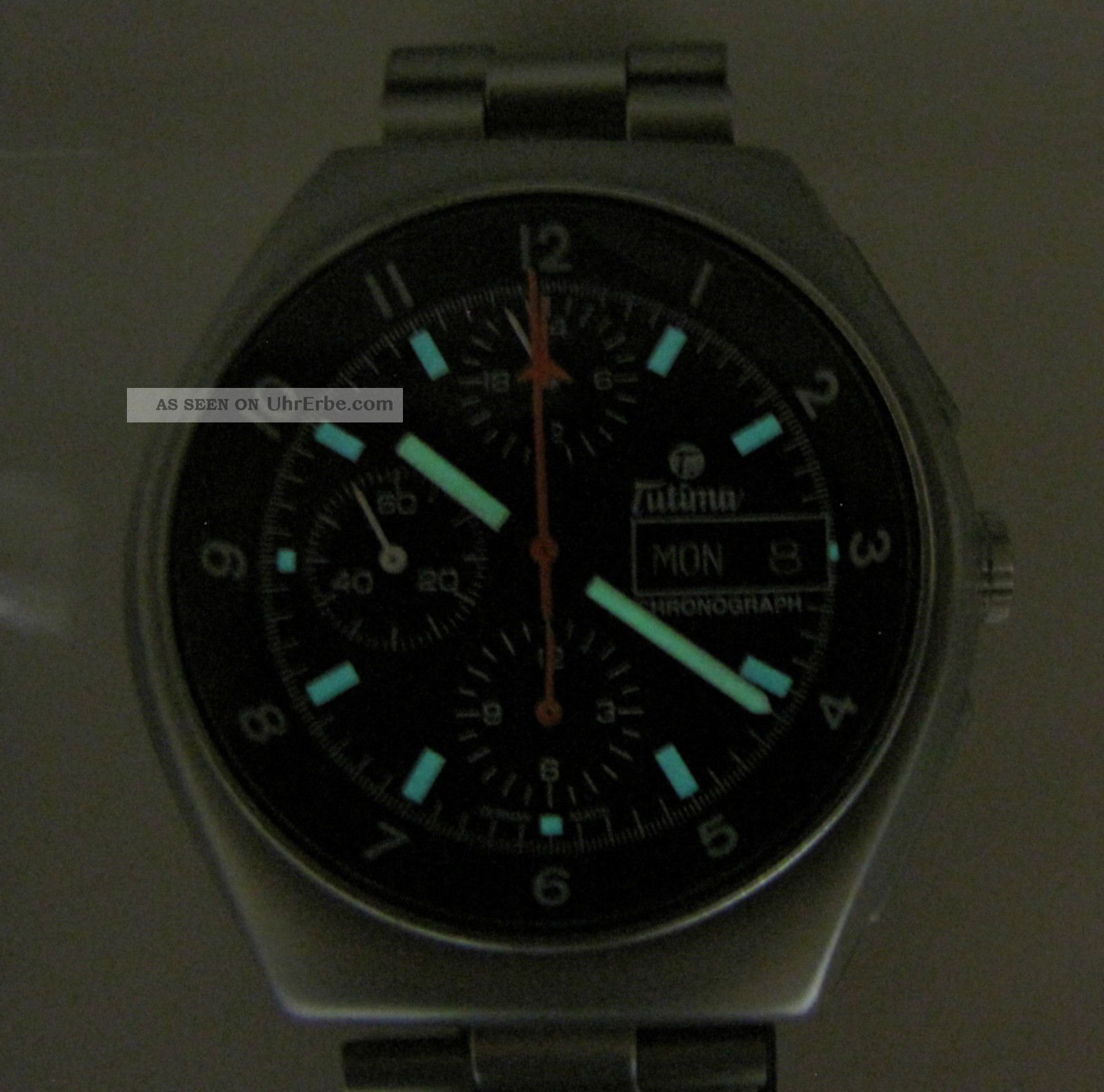 Tutima Military Bund In Stahl, Nato Chronograph - Lemania 5100