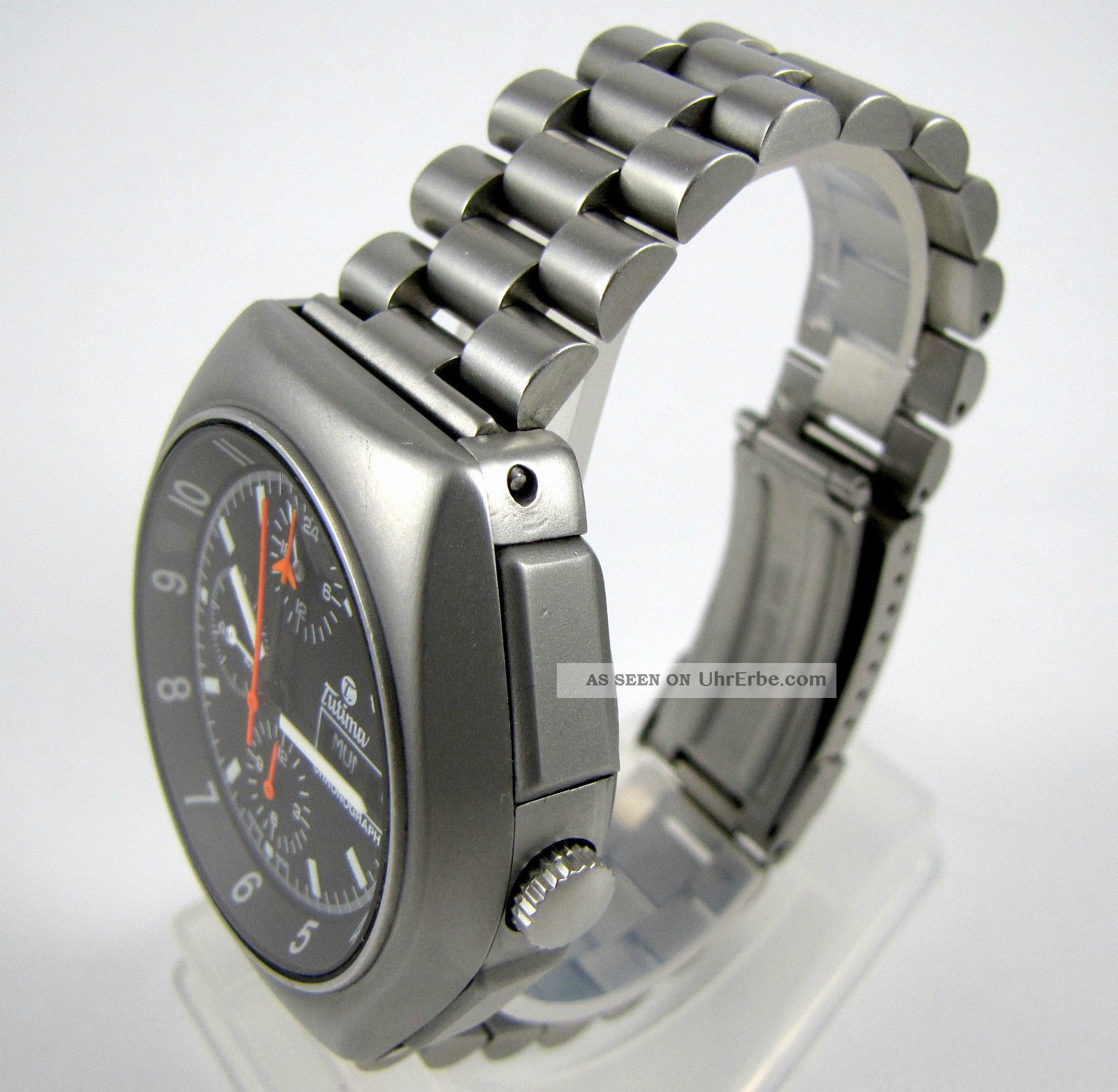 Tutima Military Bund In Stahl, Nato Chronograph - Lemania 5100