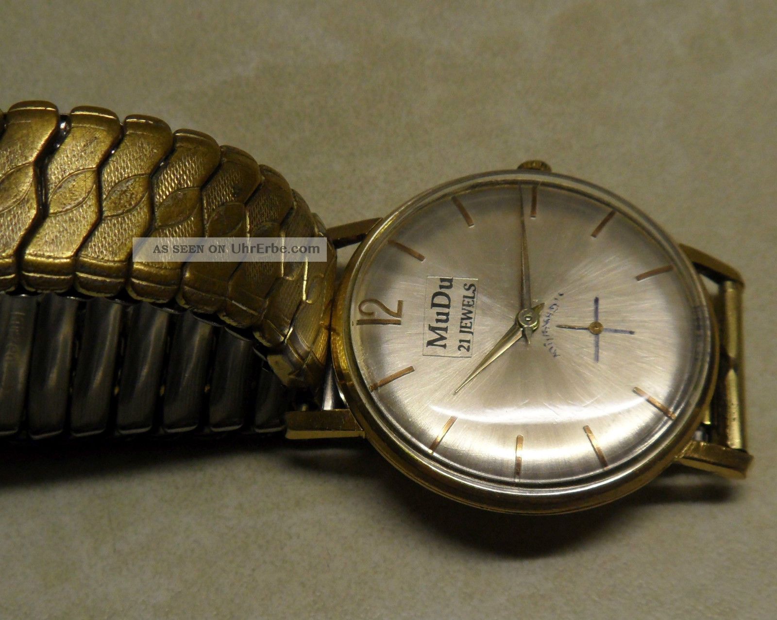 Mudu Watch Swiss 1950 Fef 310 / 21jewels Läuft Nur Kurz