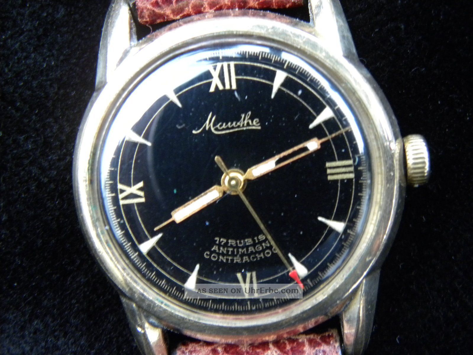 Mauthe 17 Rubis Handaufzug JubilÄumsuhr Vw