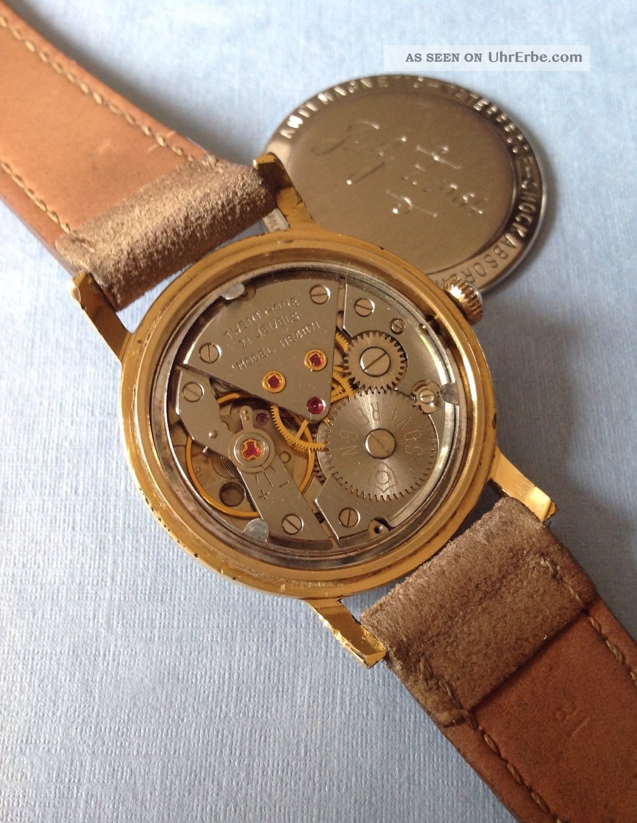 60er Jahre Herrenuhr Sovereign Vintage Dress Watch Max Bill Ära