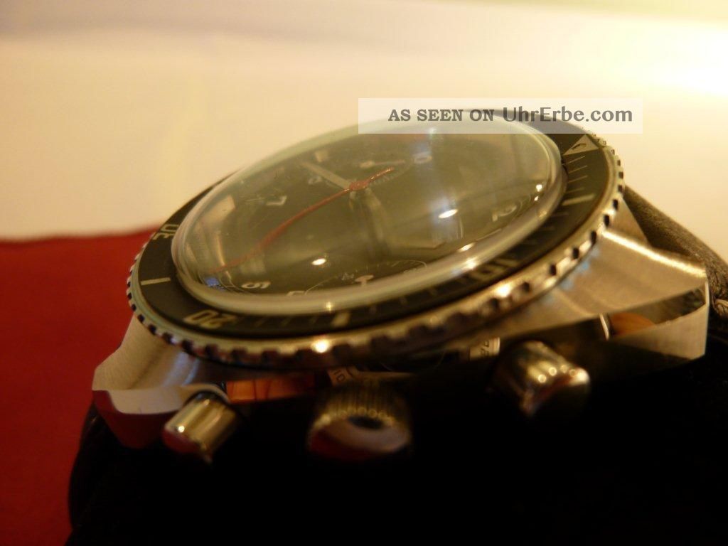 Heuer Chronograph, Handaufzug Mit Heuer - Leonidaswerk, Stahl / Leder ...
