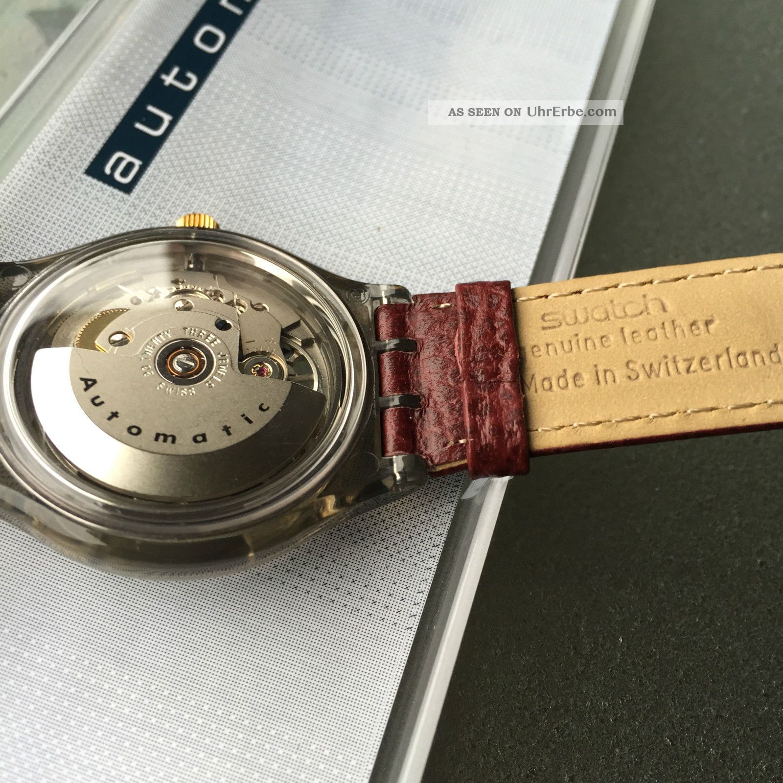 Swatch Automatic Sam 100 " Rubin " 1. Auflage 1991 - Mit Kaufstempel Ovp
