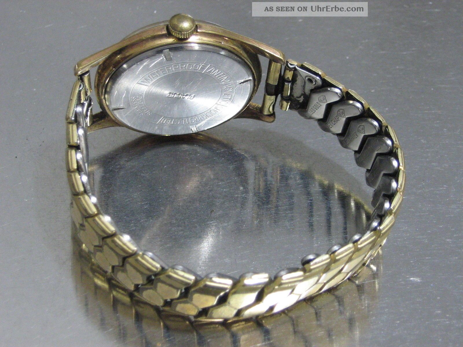 Zewi Herren - Armbanduhr Mech. Handaufzug 21 Rubis Vergoldet Zentrale ...