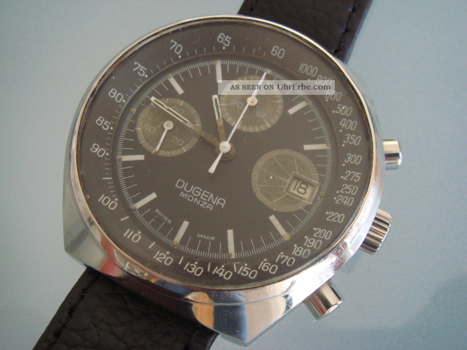 Vintage Dugena Monza Valjoux 7765 Stainless Steel