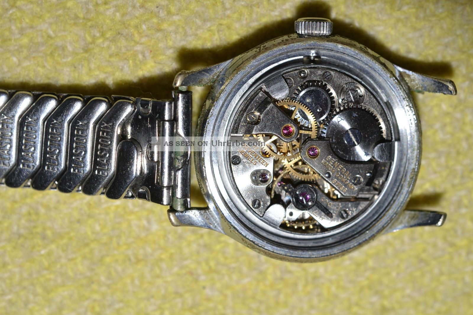 Herrenarmbanduhr Helvetia General Watch Company Ca. 40er Jahre