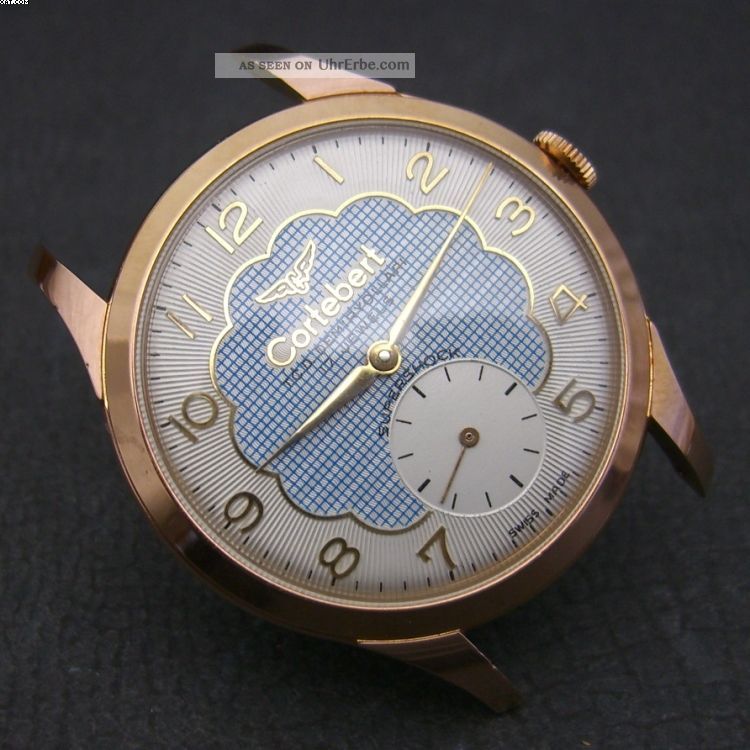 Vintage 37mm Big Cortebert Turkish Railroad Dresswatch Eisenbahner Gold ...
