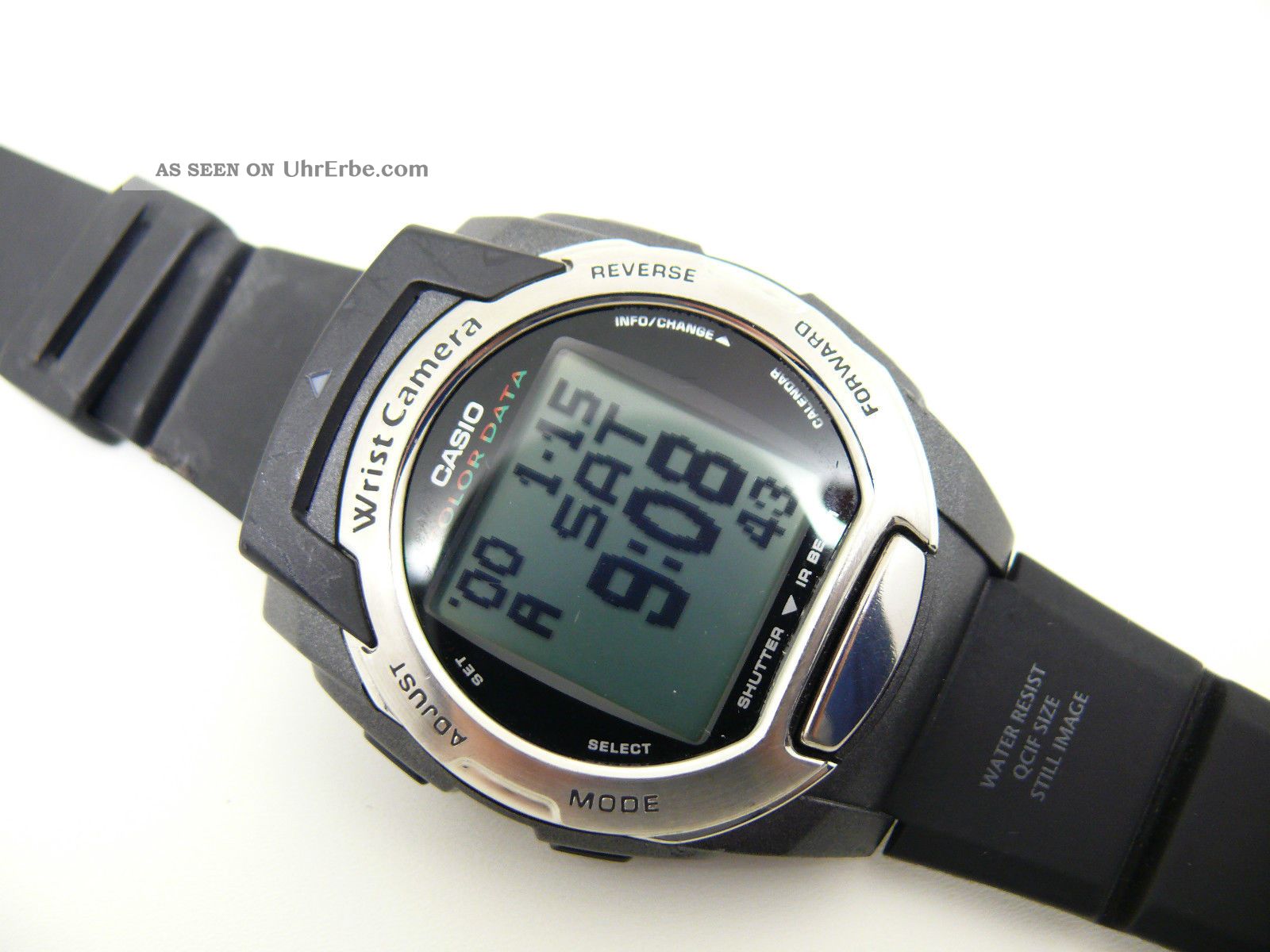 Casio 2411 Mqv - 3 Digital Kamera Herren Armbanduhr Wecker Uhr Watch Retro