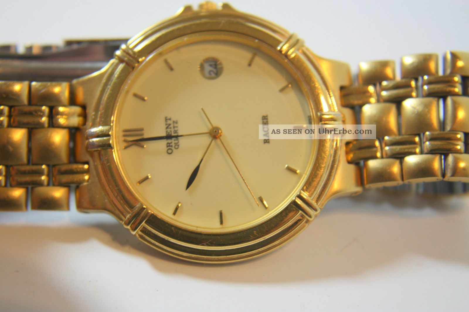 Schöne Große Sehr Flache Orient Racer Quartz Herrenarmbanduhr