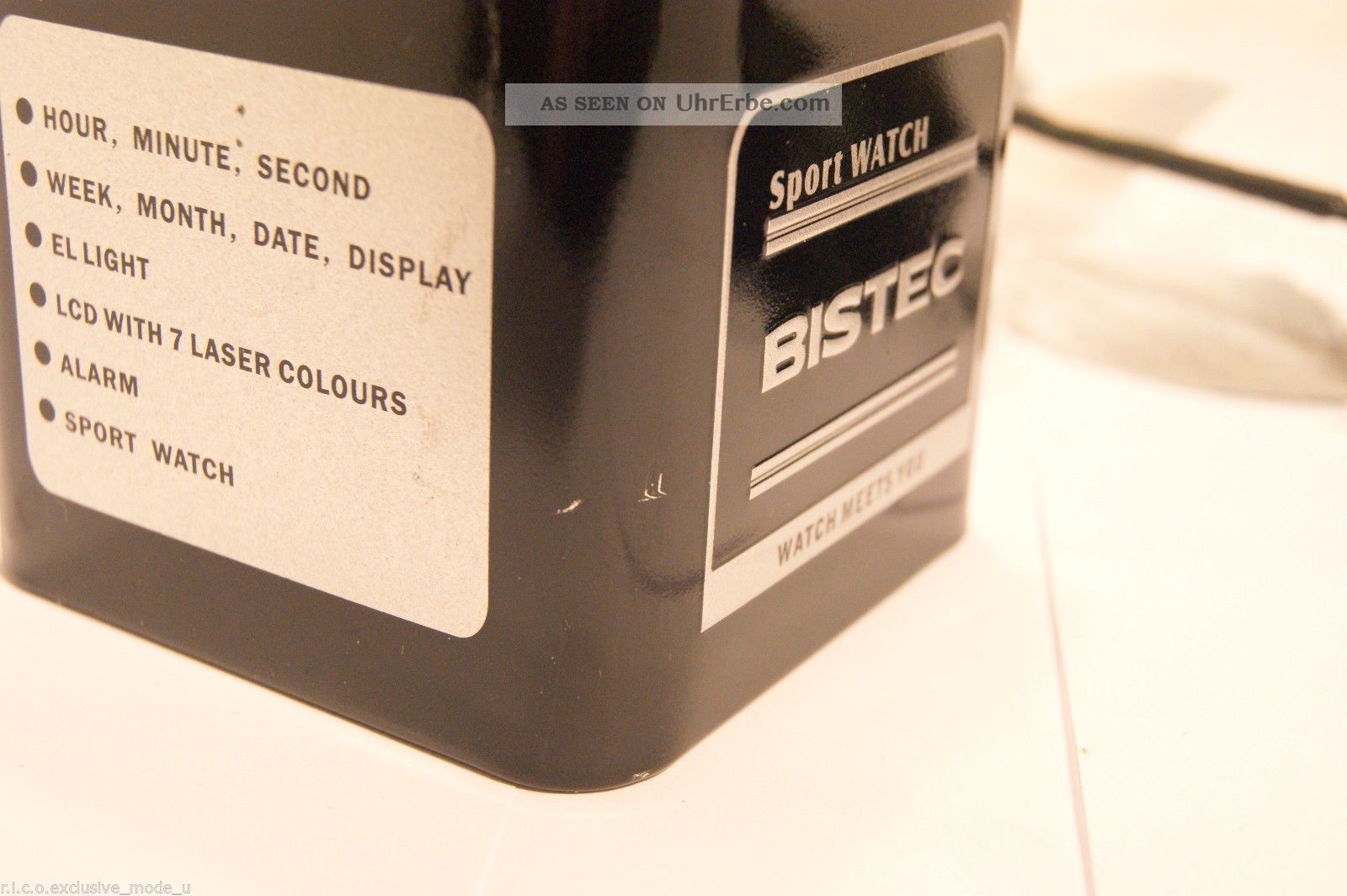 Bistec Quamer Sport Uhr Sports Watch Big Design Schwarz Top