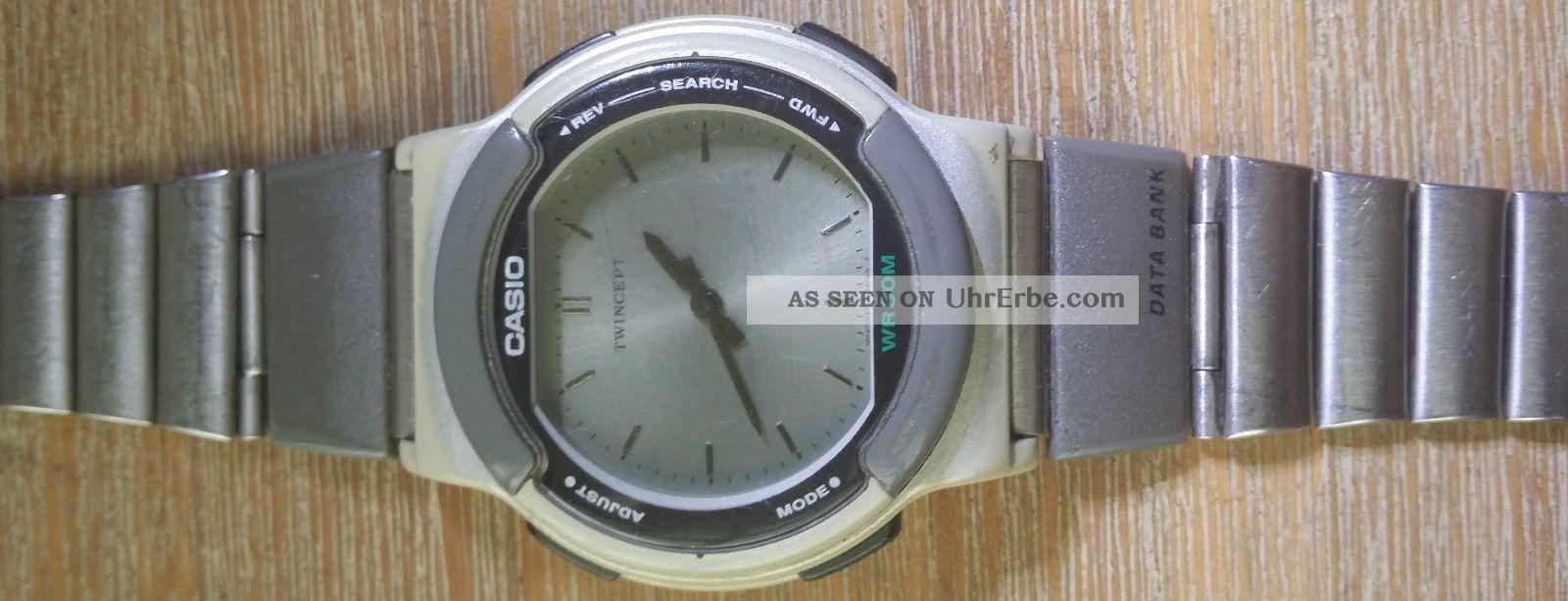 Casio 1326 Abx53, Analog Digital Uhr Data Bank Twincept World Time