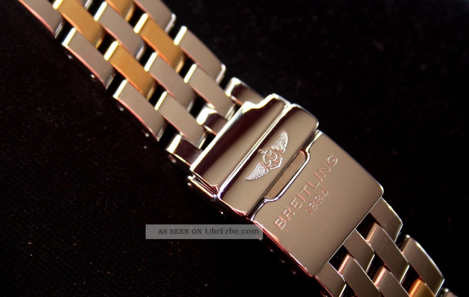 Breitling Pilotband In Edelstahl / 18k Gelbgold