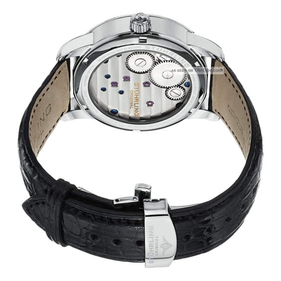 Herren Uhr Stuhrling 542 331x1 Cuvette Tourbillon Leder Band