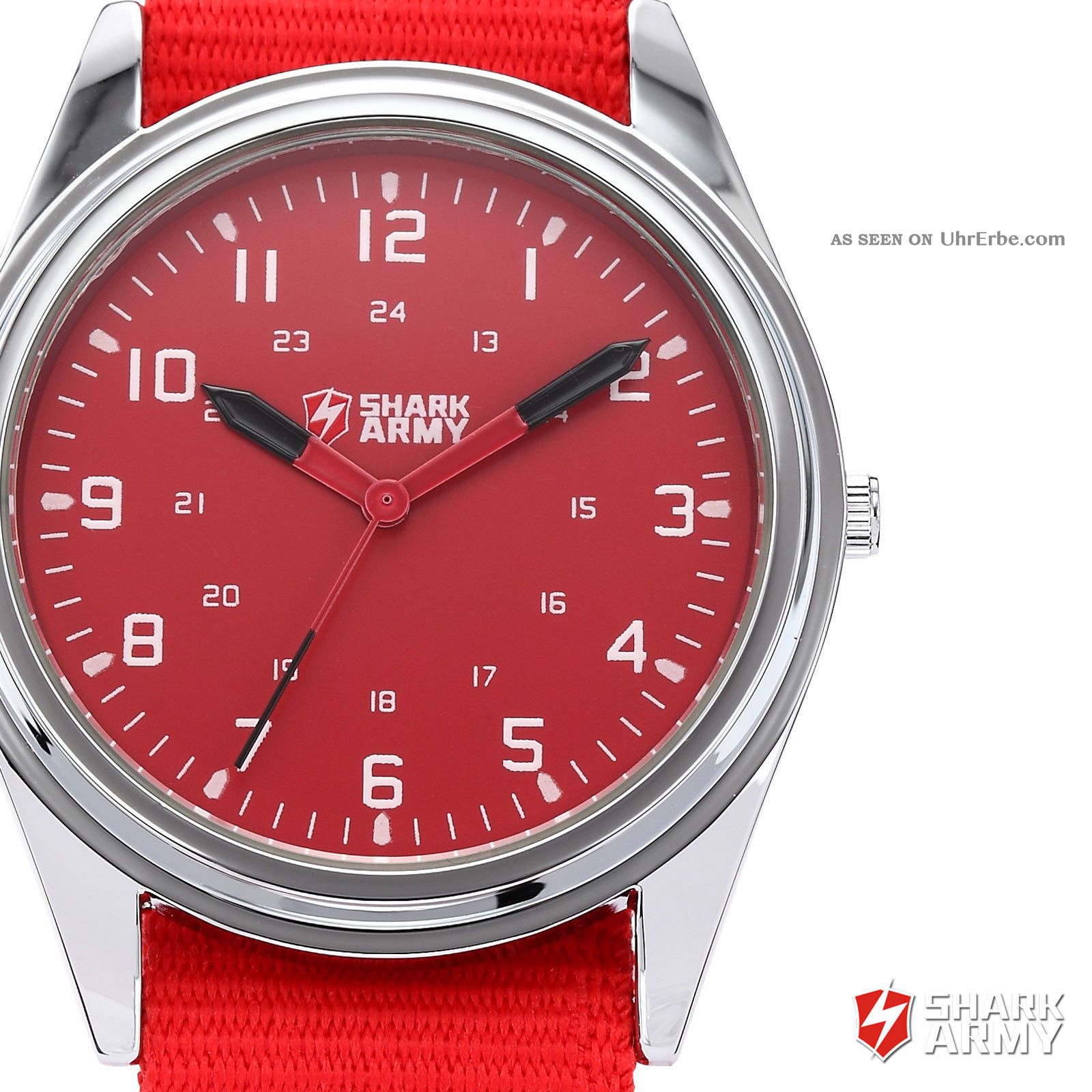 Shark Army Sportuhr Militär Herrenuhr Quarzuhr Canvas Nylon Armband ...