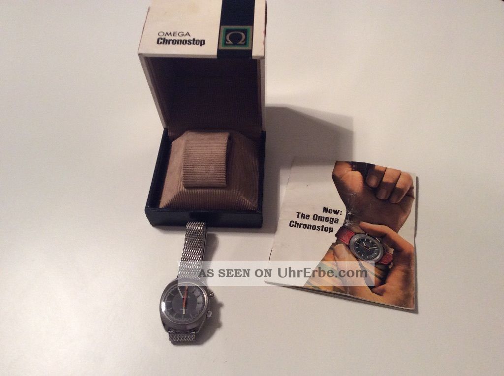 Omega Uhr Chronostop 1968 Mit Box Und Prospekt Rarität