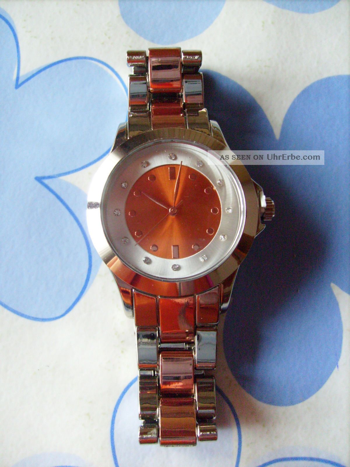 Lbvyr Damenuhrdesignet B Yves Rocher; Mit Edlem Bi - Color - Metallarmband