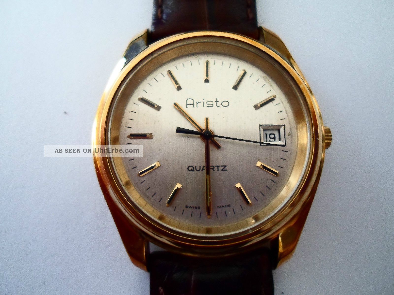 Ältere Unbenutzte " Swiss Made Aristo " Gold Plated Armbanduhr