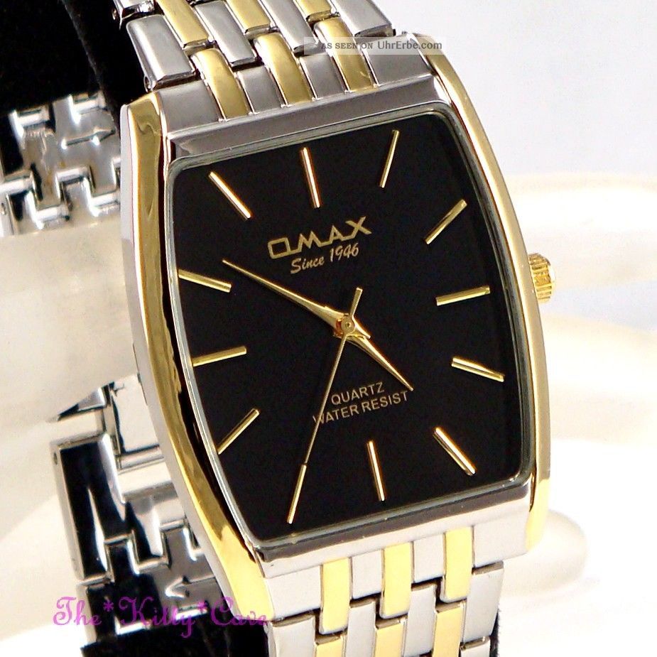 Omax Wasserdicht 2tone Black Rhodium Gold - Plt Gents Swiss Seiko Movt