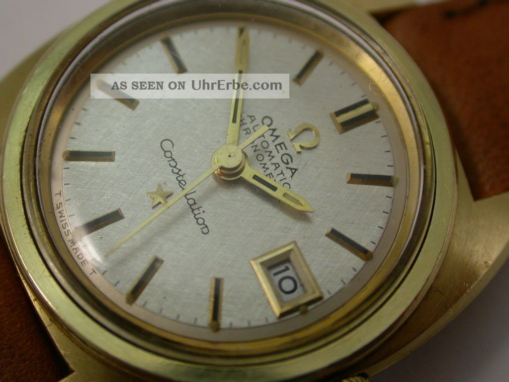Seltene Omega Constellation Kal. 682 Massiv Goldhaube