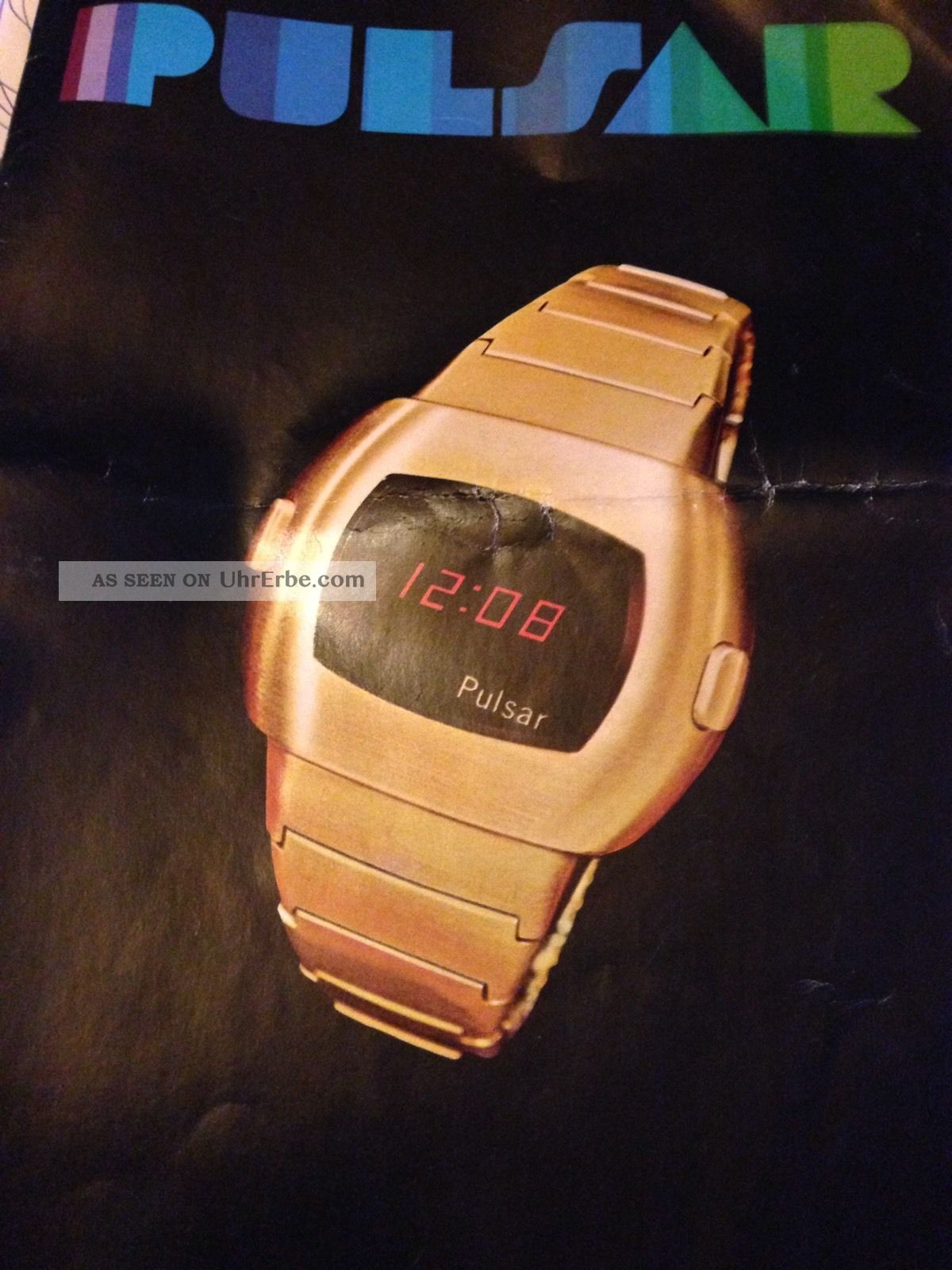 Pulsar Led Uhr Date/command P3 Watch Gold Links 1975