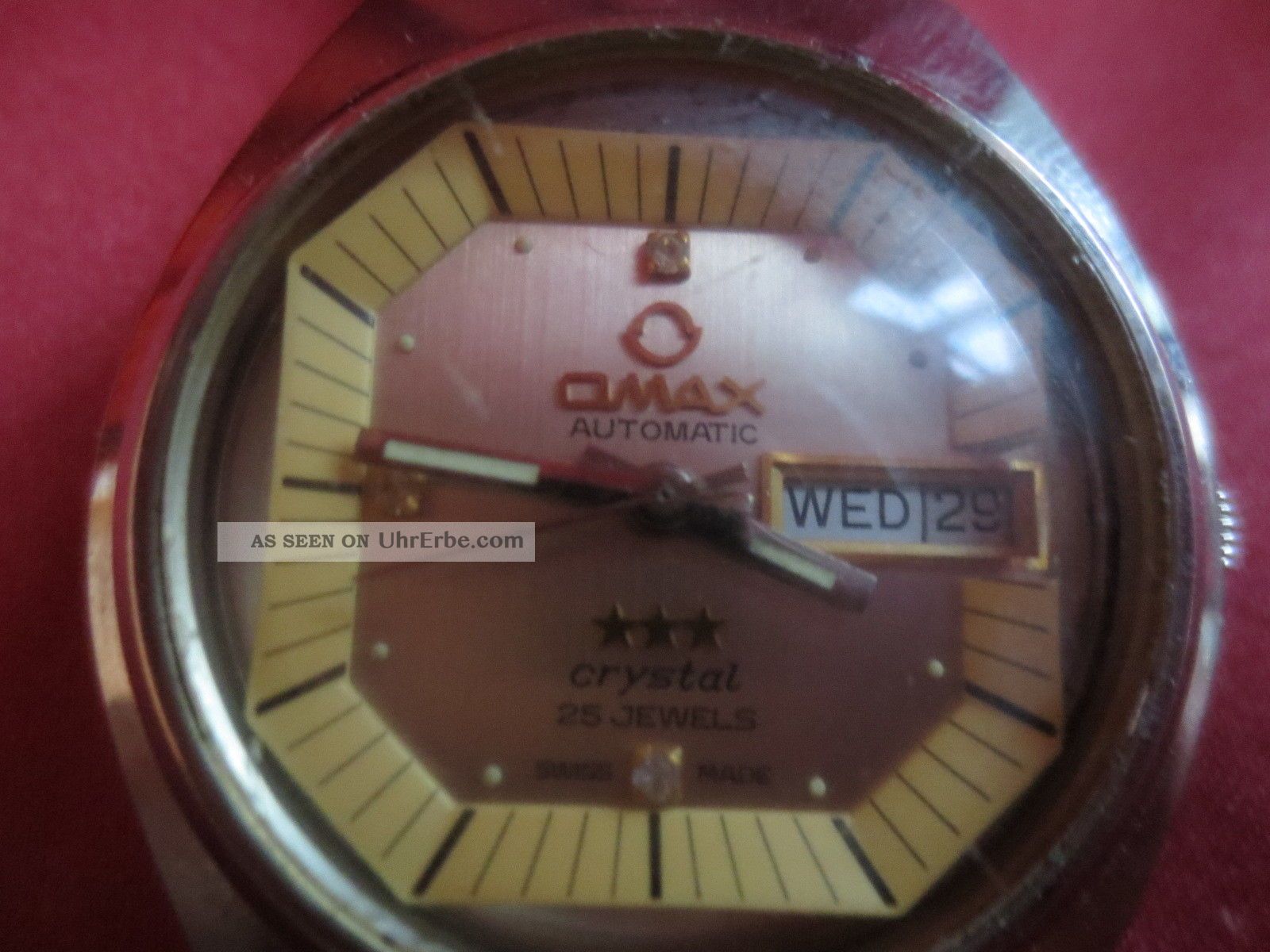 Omax Automatik Crystal 25 Jewels Swiss Made - Armbanduhr