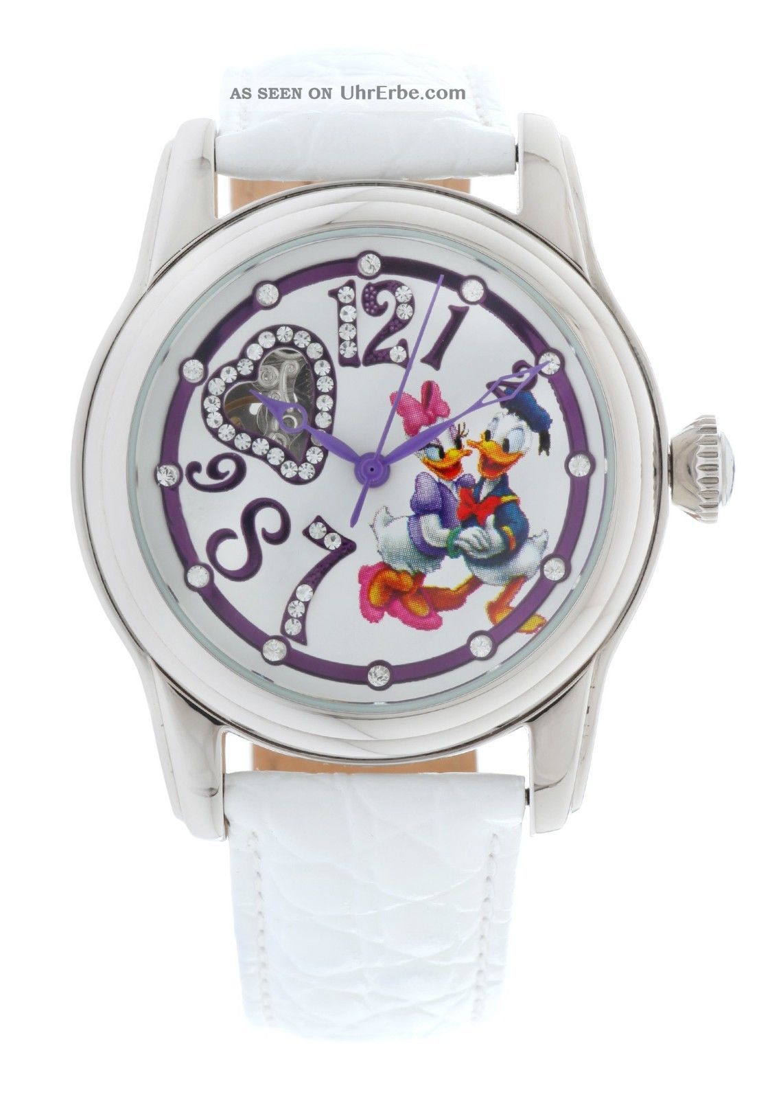 Disney Damen Armbanduhr, Uhr, Watch, Donald & Daisy Weiss Di - 094491 ...