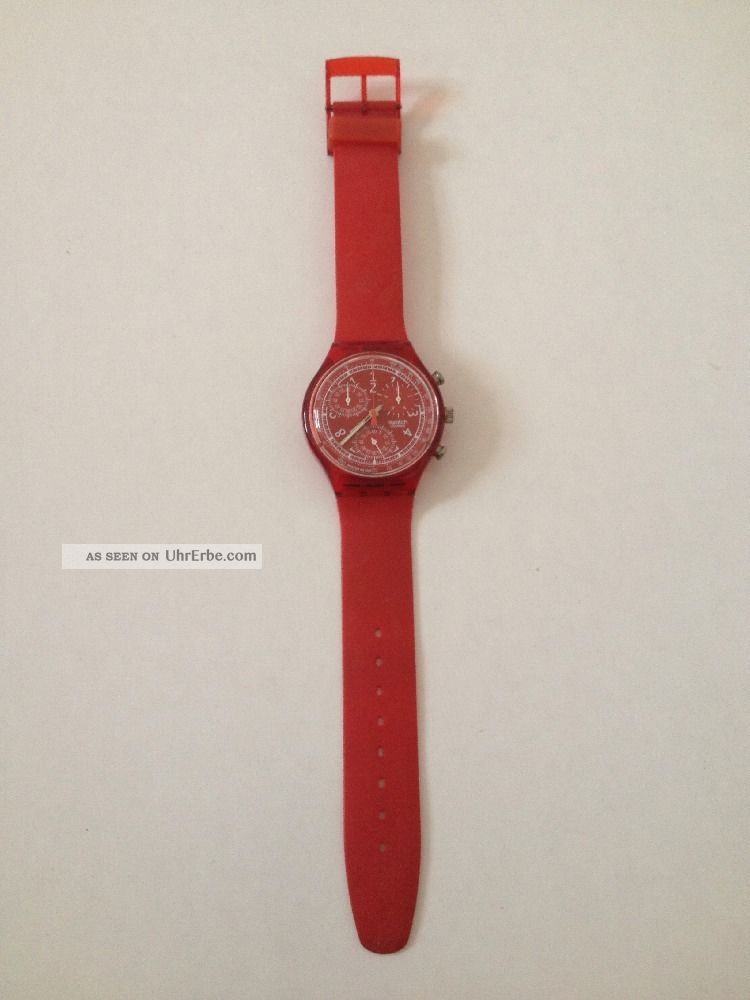 Swatch Uhr - - - Chronometer - - - Rot