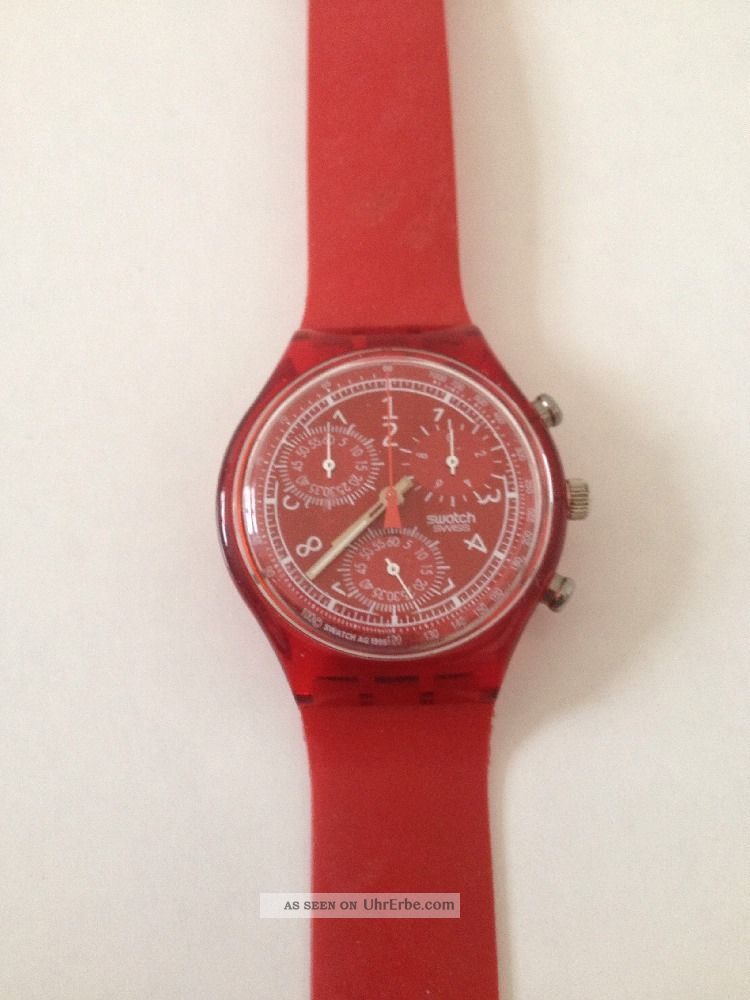 Swatch Uhr - - - Chronometer - - - Rot